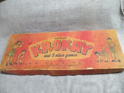 Transogram "Krokay" Croquet indoor floor game 1946 with box | eBay