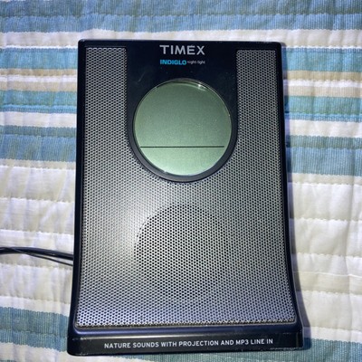 Timex Indiglo Clock Radio time display on wall/ceiling Works nature ...