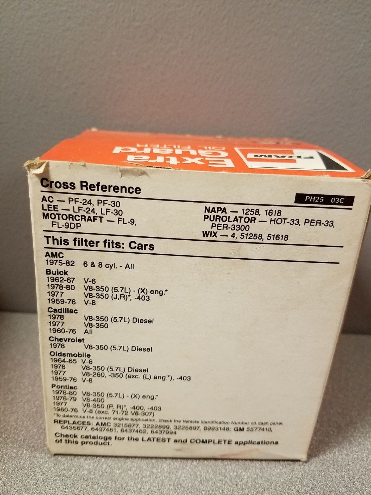 Fram PH25 Oil Filter | eBay