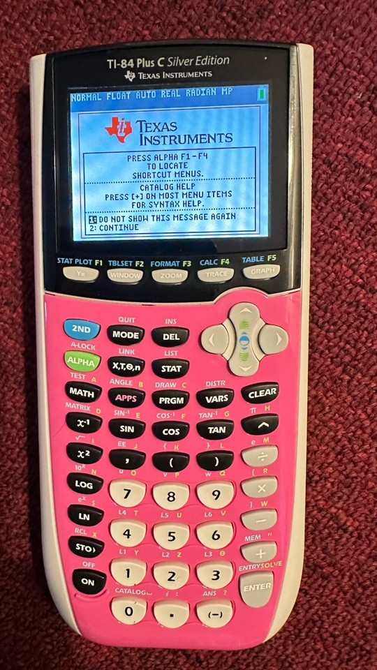 Texas Instruments TI-84 Plus C Silver Edition Pink Graphing Calculator ...