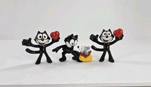 Lot of 3 Felix the Cat PVC Figures by Applause 1989 Mouse Hearts 2" | eBay