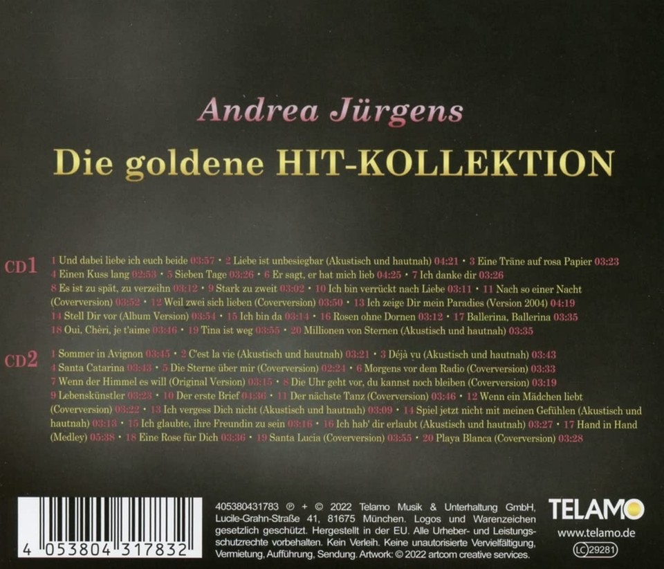 Amdrea Jürgens Die Goldene Hit-Kollektion (CD) (UK IMPORT) | eBay