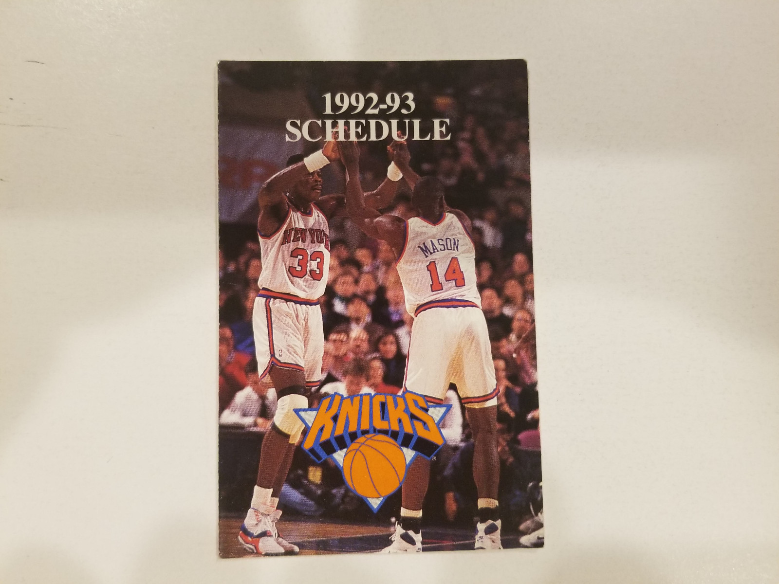 New York Knicks 1992/93 NBA Basketball Pocket Schedule - Budweiser | eBay