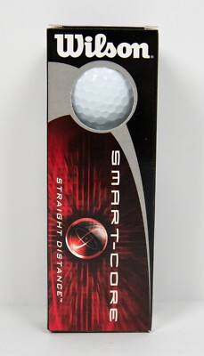 Wilson Smart Core Golf Balls Qty 3 Straight Distance White Titanium ...