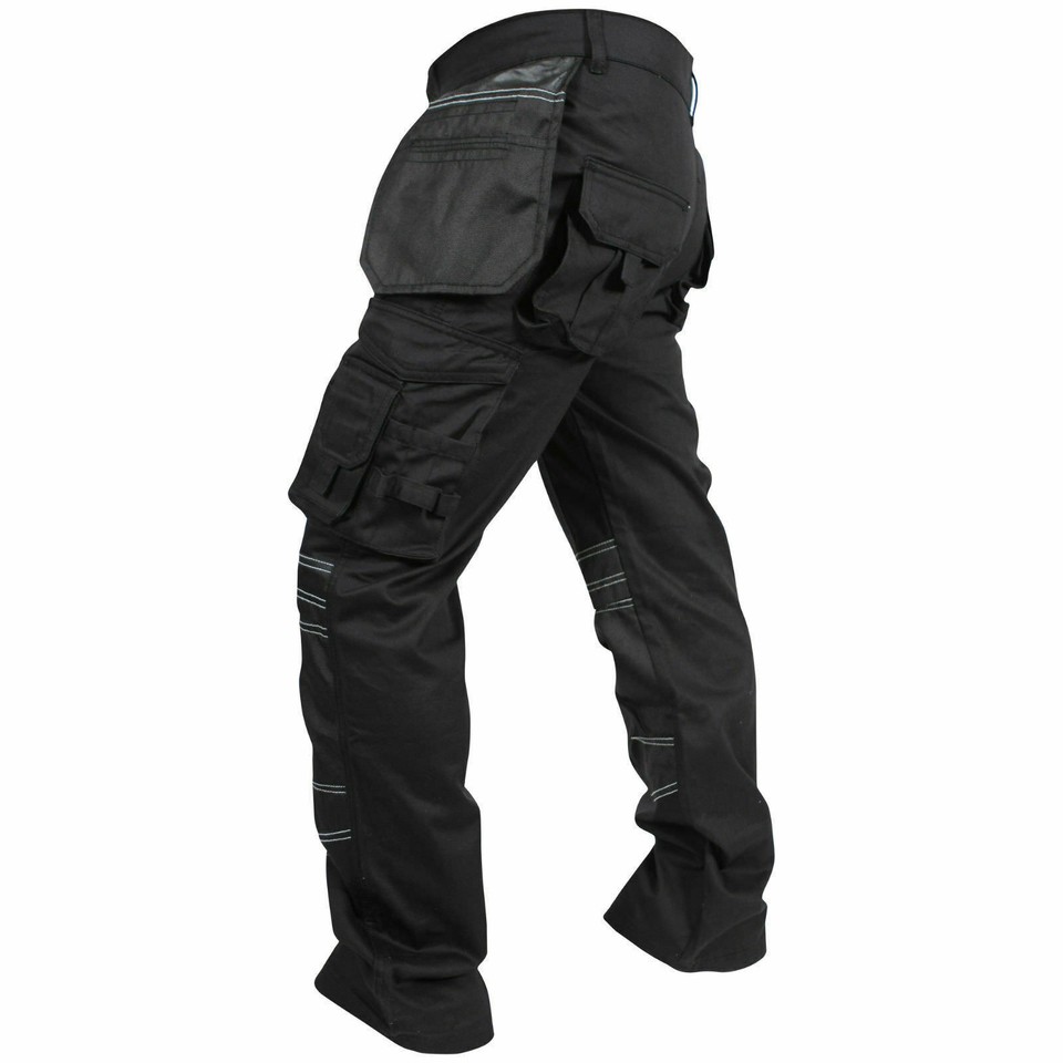 Mens Utility Carpenter Cargo Work Pants Construction Heavy-Duty Work ...