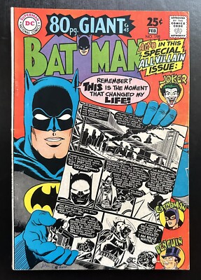 (1968) BATMAN #198 80 pg Giant (G43) Origin Story Reprint (#47)! Joker ...