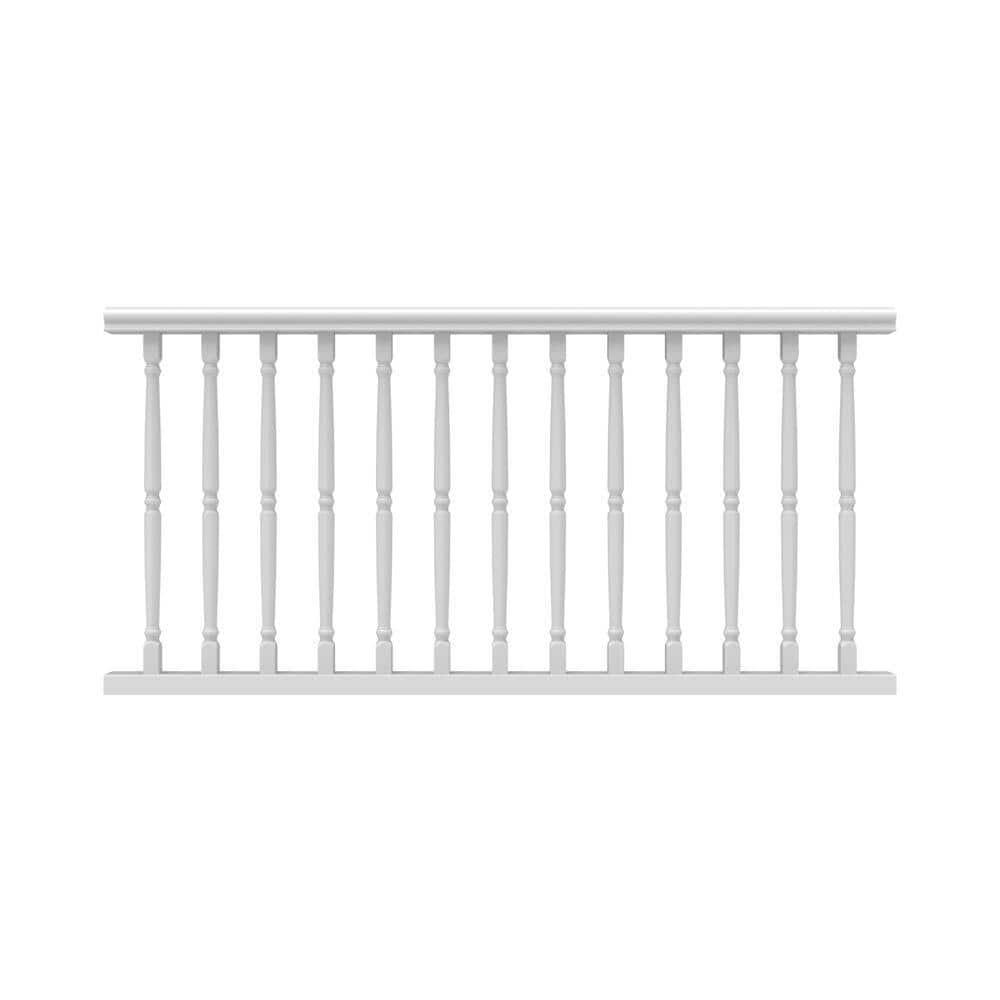 Veranda Williamsburg Rail Kit Vinyl White 6' x 36" Porch Patio without ...