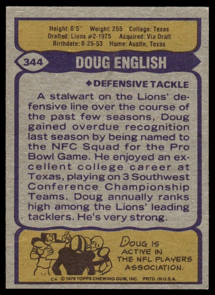 1979 Topps RC Doug English #344 | eBay