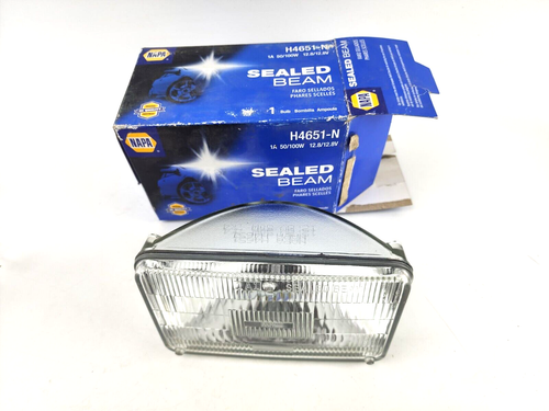 NOS NAPA Sealed Beam Headlight H4651-N 50/100W 12V 4x6" Rectangular | eBay
