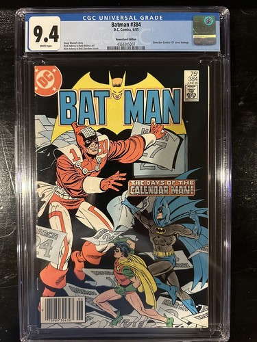 Batman #384 CGC 9.4 (DC 1985) WP! Newsstand edition! DC #71 cover ...