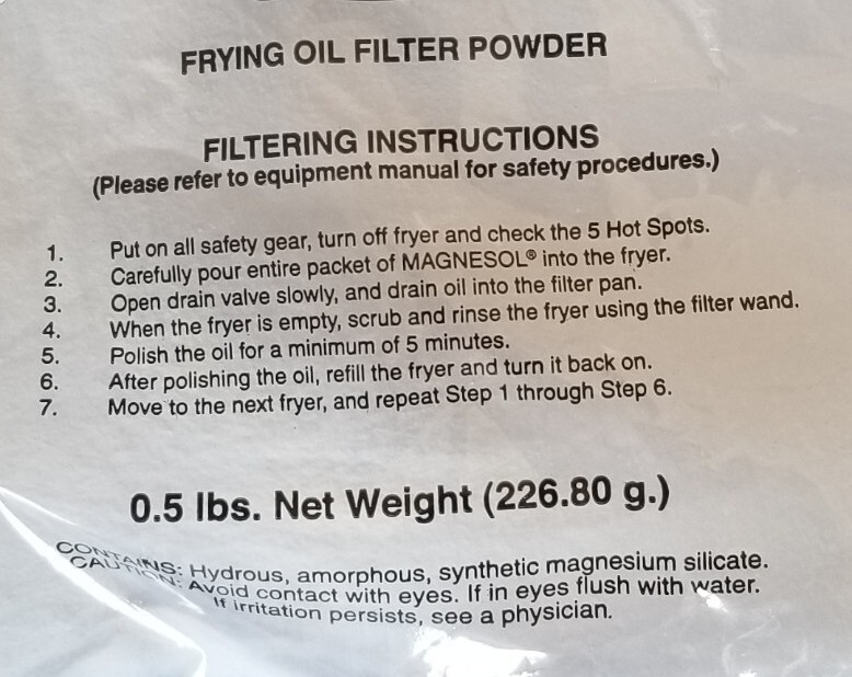 5 pack - Magnesol XL Frying Oil Saver Filter Powder Packets 1/2 lb/.5 ...