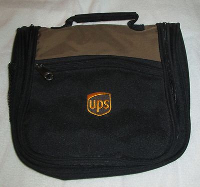 Vintage UPS Amenity Toiletry Make-Up Jewelry Zipper Bag Case Tan ...