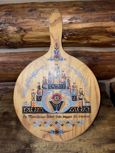 Swedish Vintage Cutting Board - Hand Painted - Rare - Beautiful Shape ...