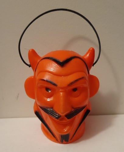 HALLOWEEN Blow Mold DEVIL Small 4.5" Candy Peerless | eBay