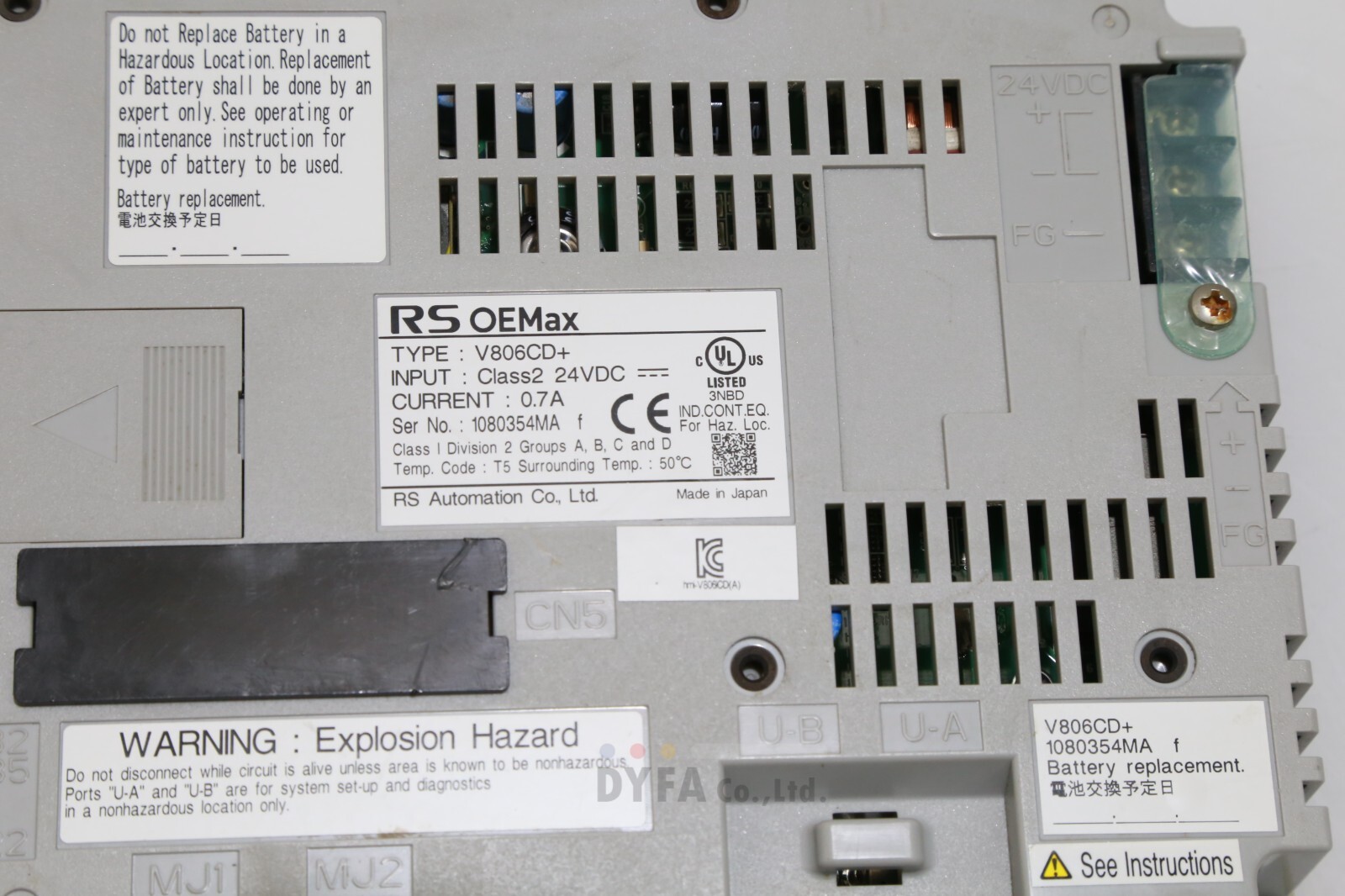 RS OEMAX used V806CD+ Tousch Screen Missing Fasten holders SCR-I-150 ...