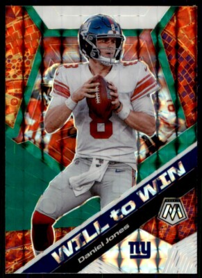 2020 Mosaic Will to Win Green Mosaic Prizm Daniel Jones New York Giants ...