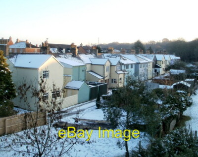 Photo 6x4 Radyr : Junction Terrace houses viewed from King's Road Snow ...