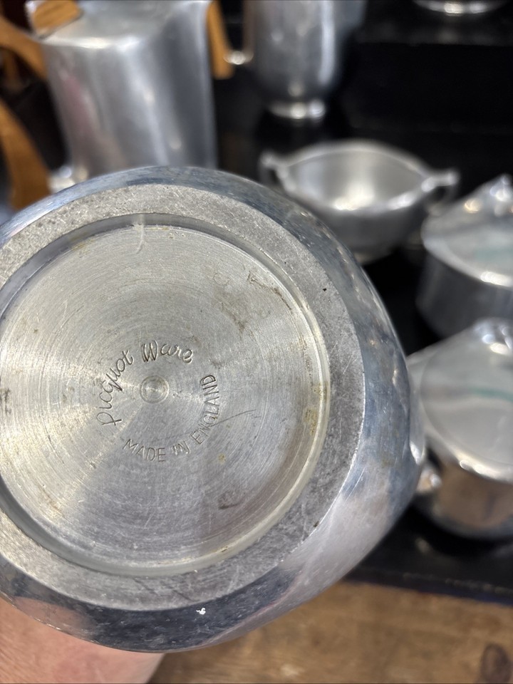 Vintage Retro Job Lot Of Picquot Ware Teapots Coffee Pots Jugs Bowls ...