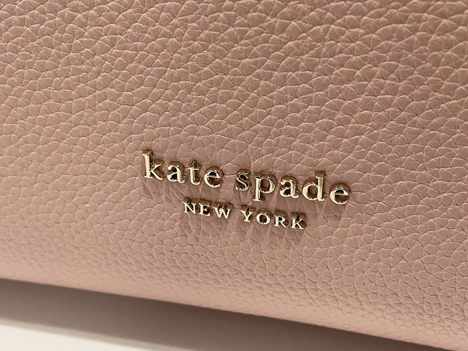 KATE SPADE NEW YORK Pebbled Leather Knott Medium Satchel Mochi Pink ...