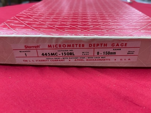 Starrett 445MCZ-150RL Depth Micrometer Gage 0-150mm Ratchet Thimble IN ...