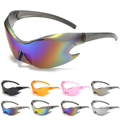 Wrap Around Fashion Sunglasses for Women Men Trendy Sports Sun Shades ...