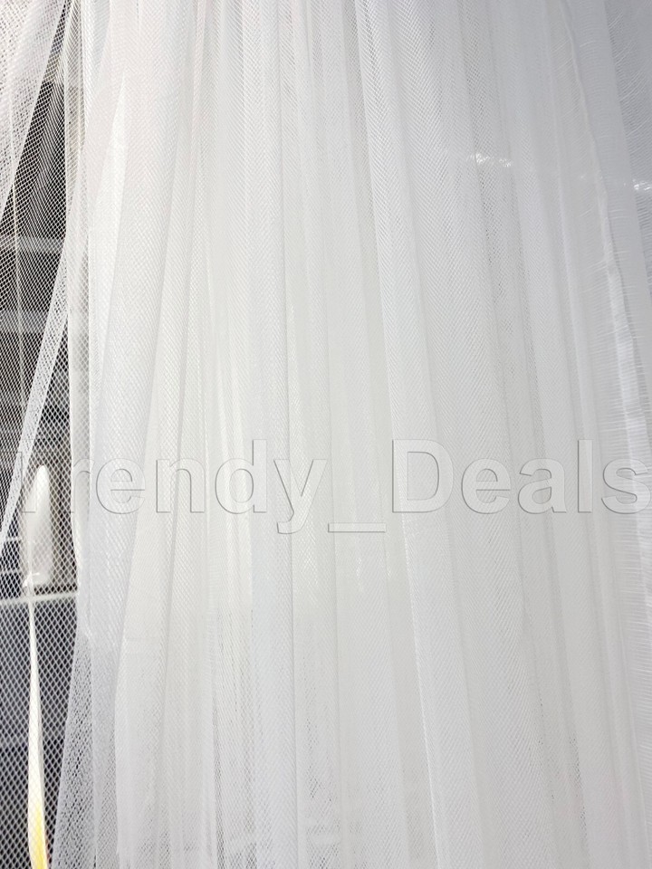 Ikea LILL Sheer Mesh White Canopy Drapes Curtains 2 Panels (1 Pair) 110 ...