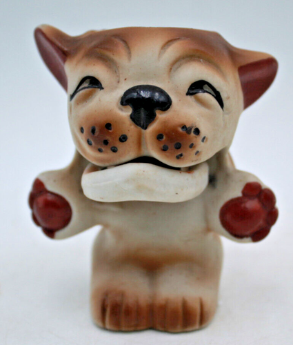 1930s Japan Bisque BONZO Dog Match Stick Holder Talker Jaw Opens Candle ...