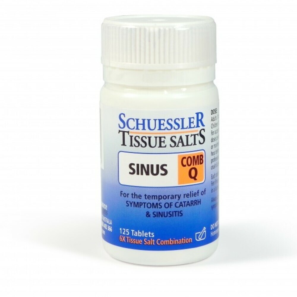 Schuessler Tissue Salts Comb Q 125 Tablets Sinus Catarrh Sinusitis ...