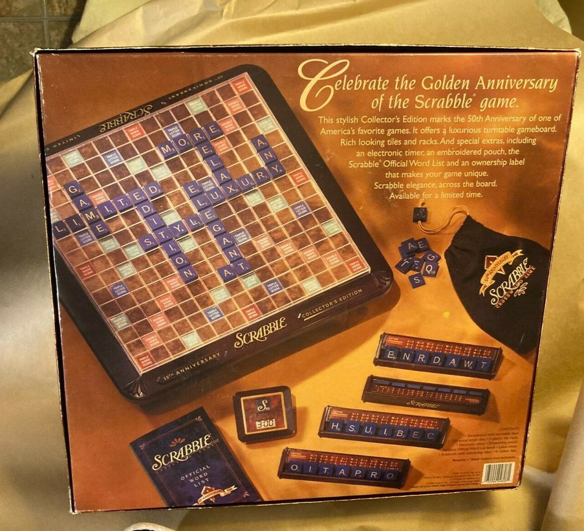 Scrabble 50th Anniversary Card