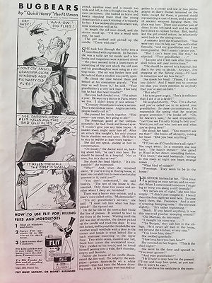 1935 Flit Spray Insecticide Sprayer Powder Bugbears Cartoon Quick Henry ...