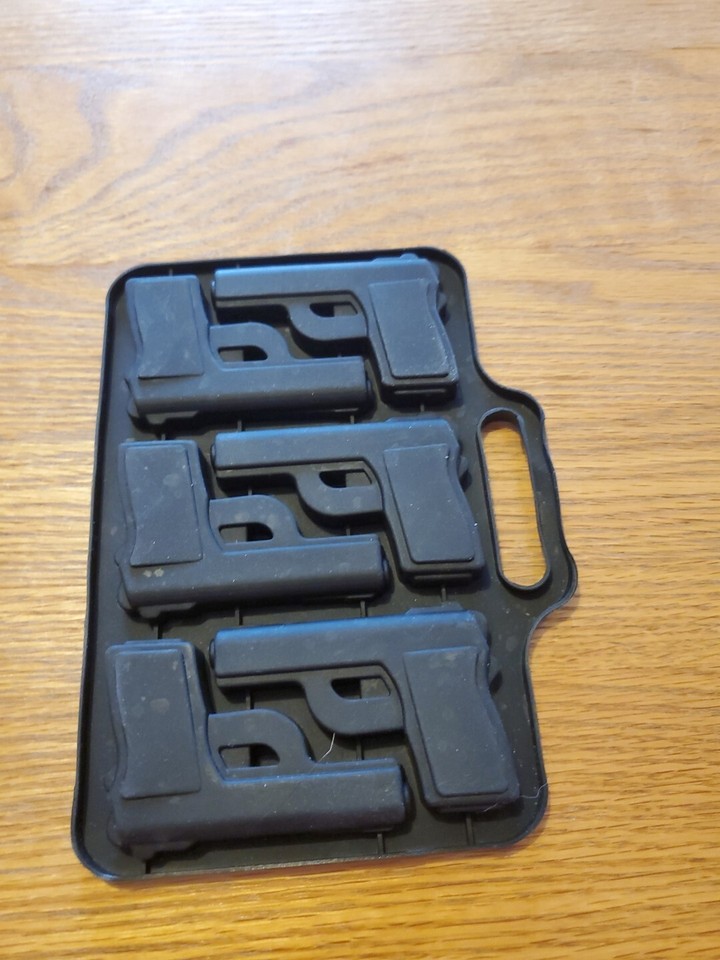 Gun Silicone Mold Pistol 9mm Handgun Colt Guns Ice Cube Chocolate Tray ...