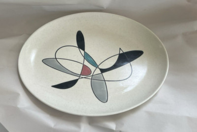 Vtg Metlox Poppytrail California Contempora Atomic MCM 13" Oval Platter ...