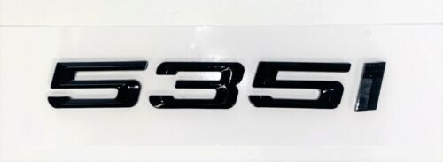 1 Pcs Gloss Black 535 535i Logo Emblem Car Trunk Letters Sticker Badge ...