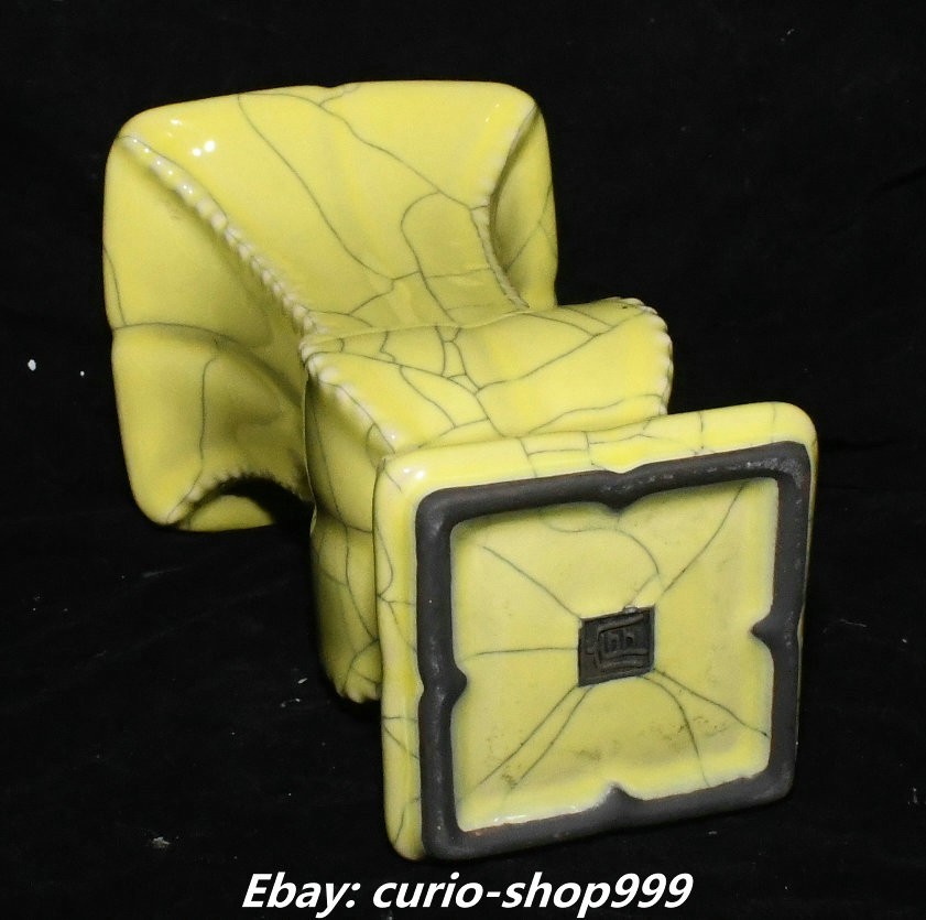 8.6'' Collect Song Dynasty Guan Kiln Porcelain Fengshui Pattern Zun ...