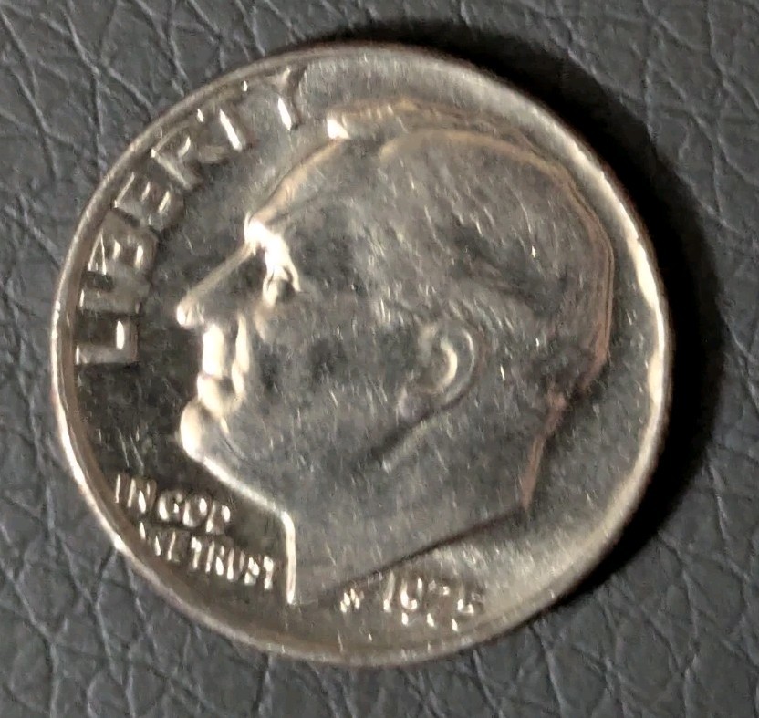 1975 10c Roosevelt Dime STRONG POLISHED DIES SCRATCHING DIE ERROR EXTRA ...