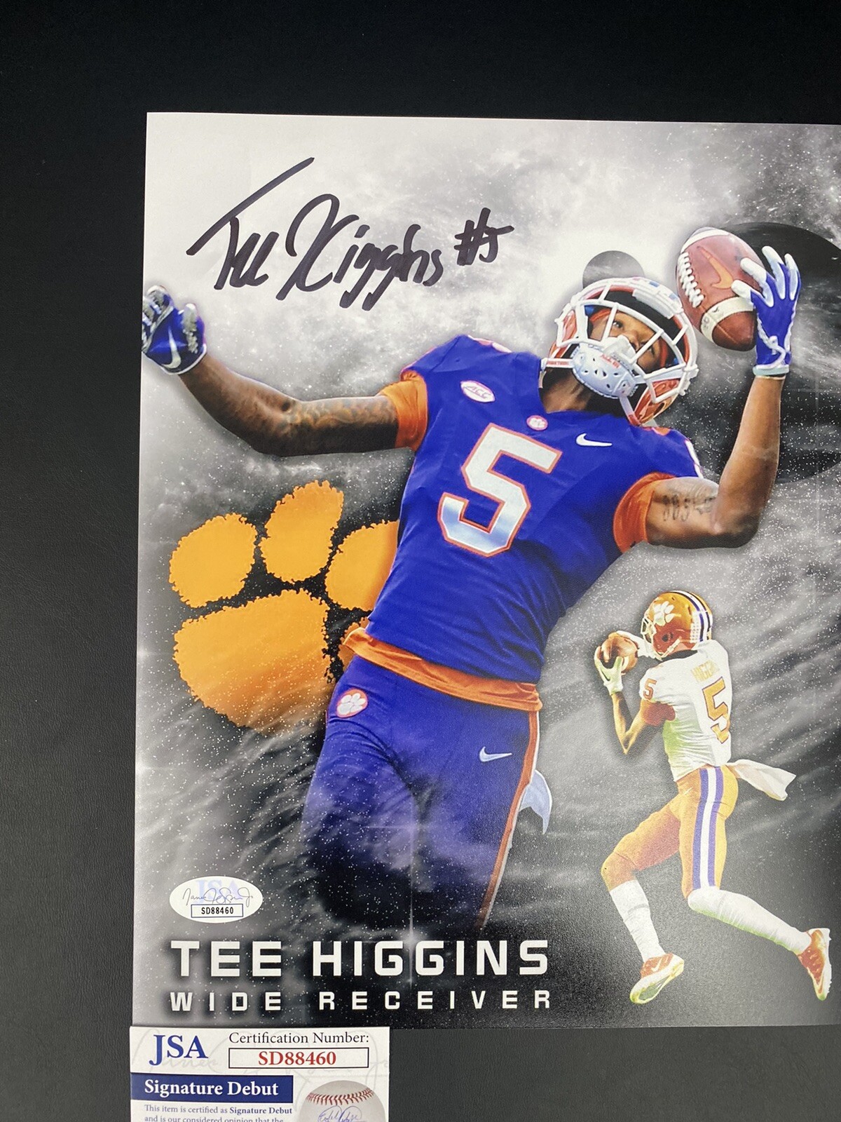 TEE HIGGINS Autographed 8 X 10 Photo CLEMSON JSA SD88460 | eBay