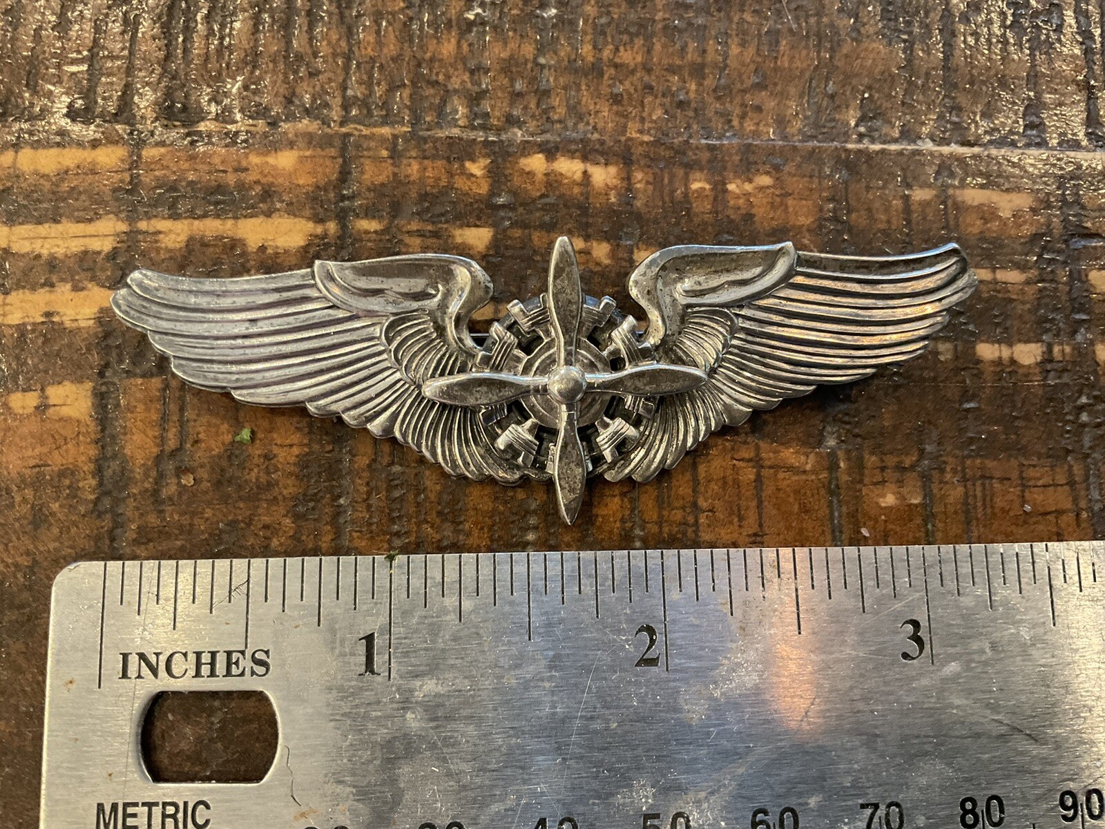 ORIGINAL WWII USAAF RARE EXCEPTIONAL STERLING FLIGHT ENGINEER WINGS FULL SIZE | eBay