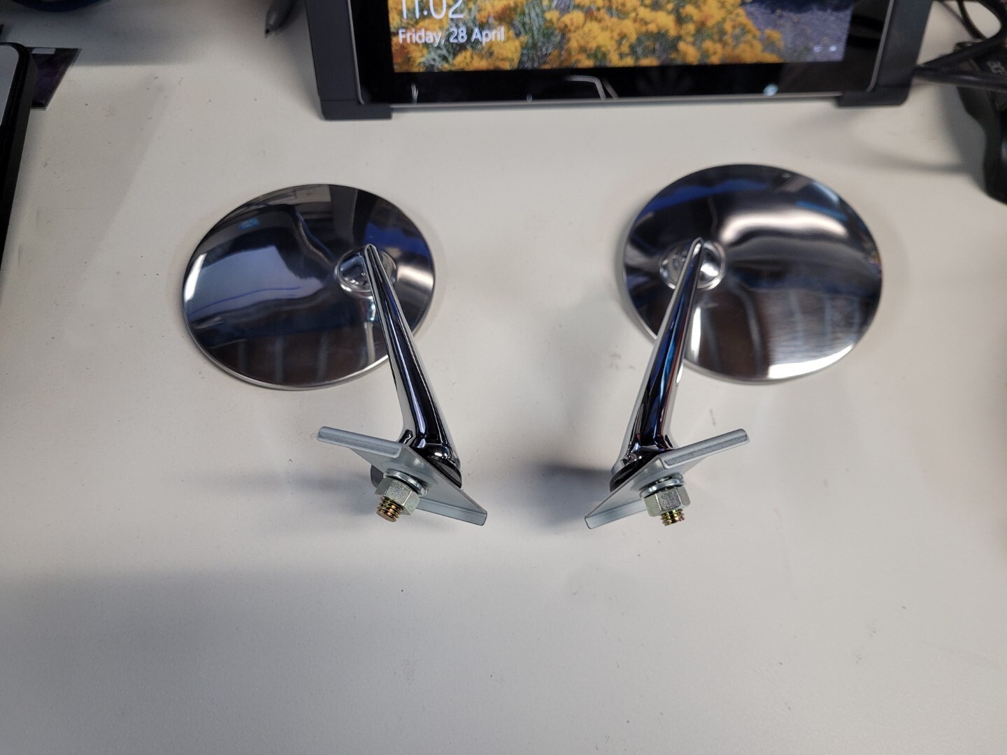 BRAND NEW genuine OEM DATSUN chrome fender mirrors NISSAN ROADSTER 240z ...