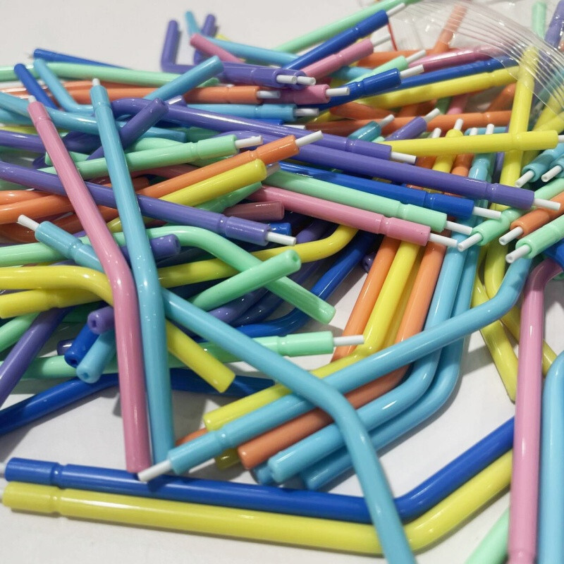 100pcs Dental Disposable Spray Tip Triple Nozzles 3-Way Air Water ...