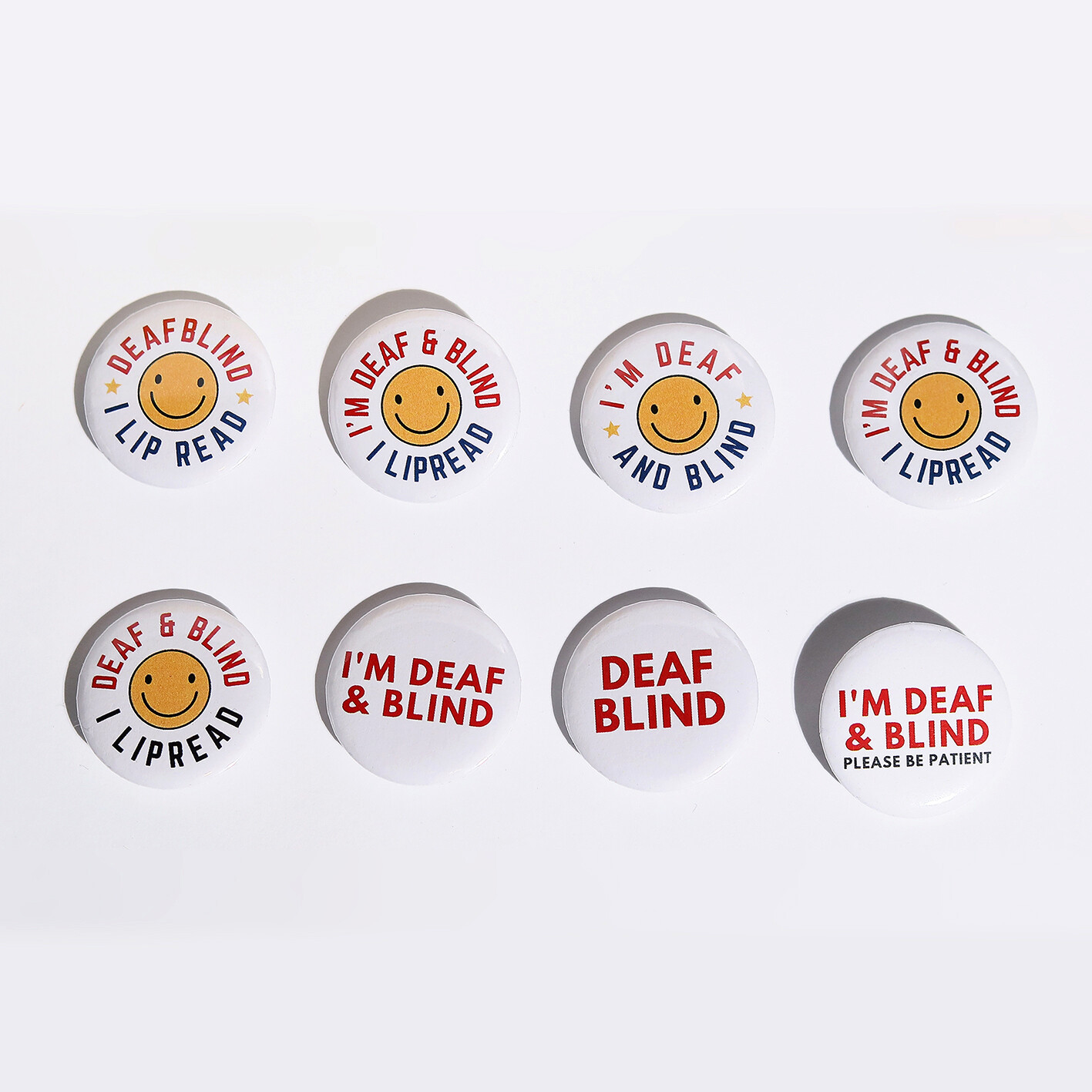 DEAF BLIND, HEARING IMPAIRED, BLIND, BLINDDEAF pin badges 32mm | eBay