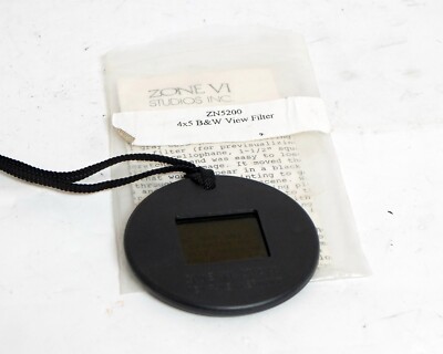 Zone VI ZN5200 4X5 B&W or 8X10 Viewing Filterl Large Format Tool | eBay