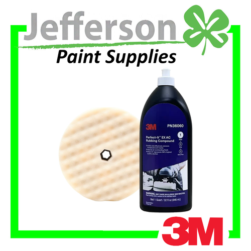 3M Perfect-It 36060 Rubbing Compound 946mL & 33284 White 150mm Quick ...