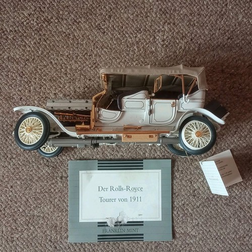FRANKLIN MINT 1911 ROLLS-ROYCE WHITE PAINTWORK 1:24 SCALE MODEL CAR ...