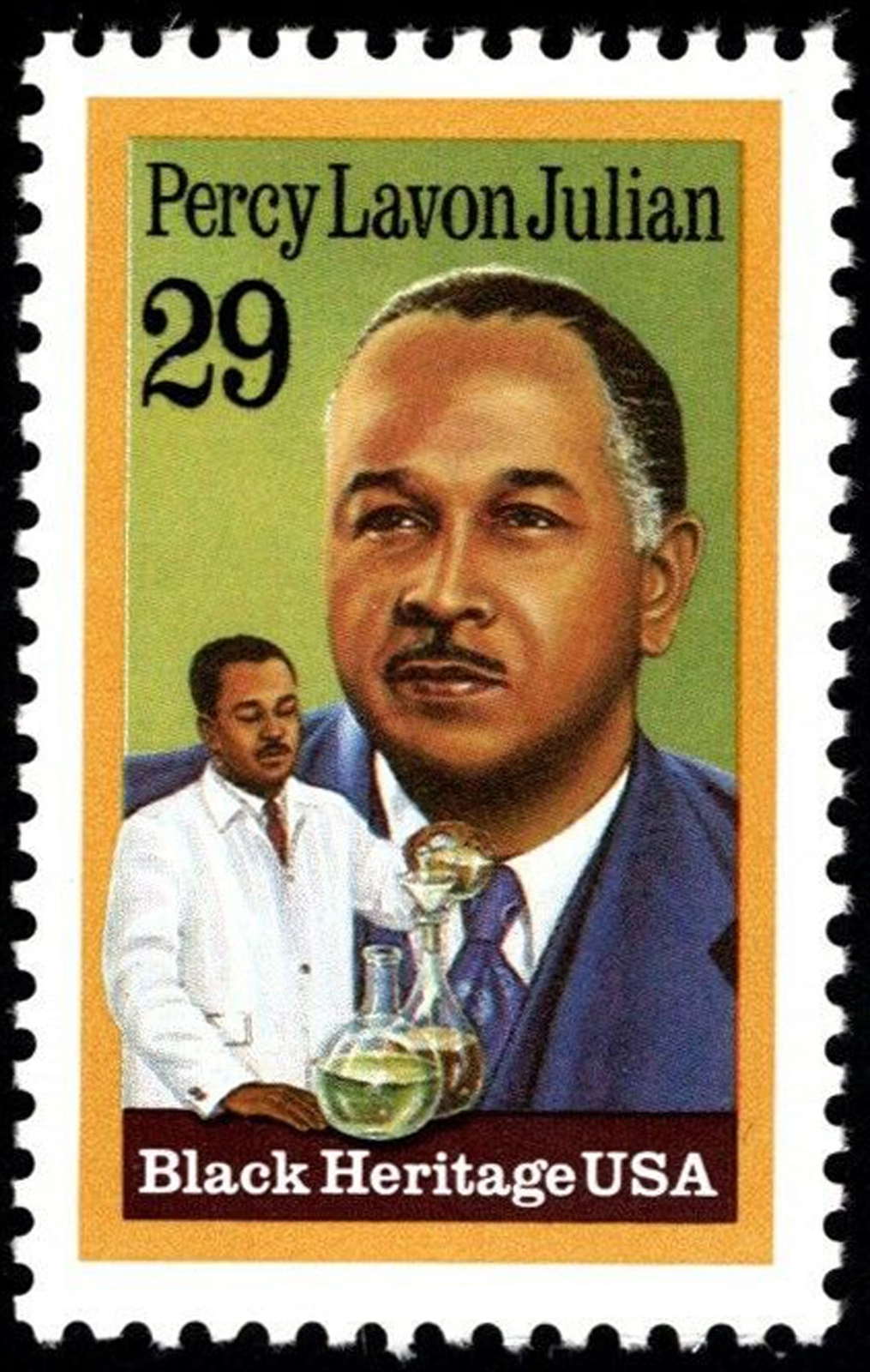 Percy Lavon Julian Chemist One PACK OF TEN 29 Cent Postage Stamps Scott ...