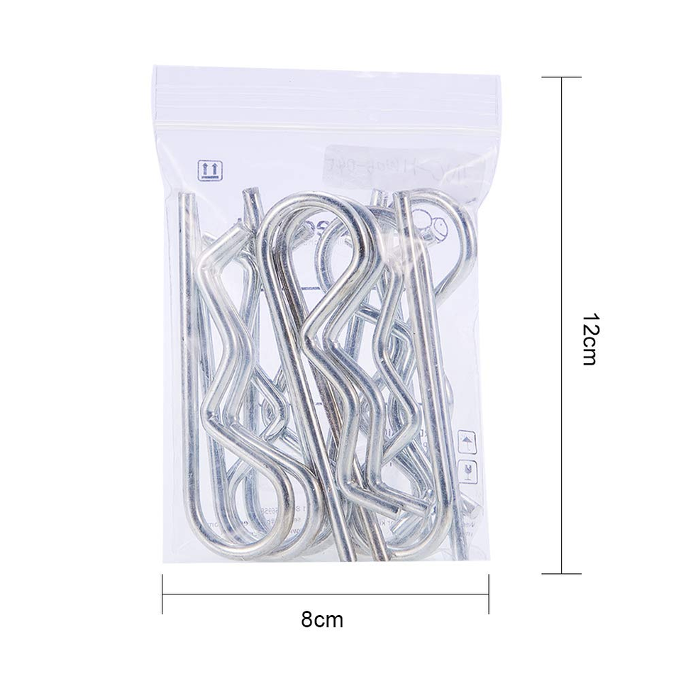 Hair Pin Clips, 10 Pack 5/32 X 2-15/16-Inch Spring Steel Zinc Plated R ...