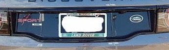 Land Rover OEM Discovery Sport Dynamic Black Tailgate License Plate ...