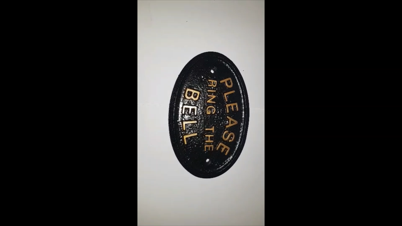 PLEASE RING THE BELL HOUSE DOOR PLAQUE SIGN GARDEN - BRAND NEW (BLACK ...