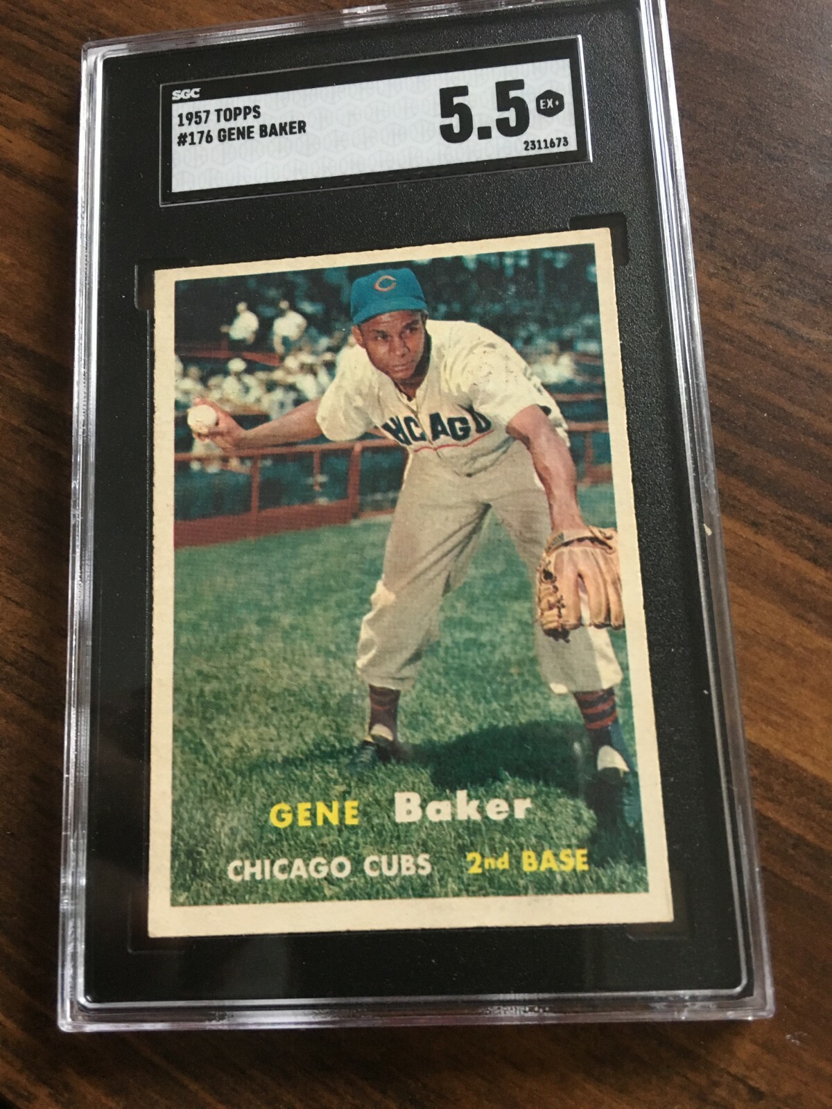 1957 TOPPS #176 GENE BAKER BASEBALL CARD SGC 5.5 EXCELLENT PLUS CD | eBay