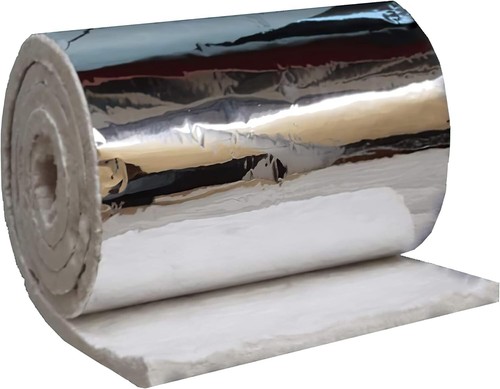 1/2" Aluminium Foil Faced Ceramic Fiber Blanket Insulation 6# 2300F 24 ...