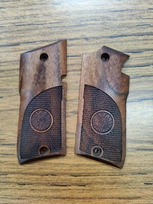 Star Model PD Compact Wood Grips (Checkered) | eBay